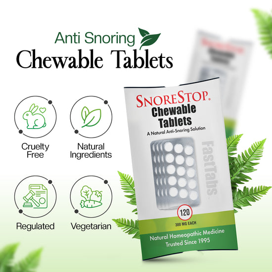 SnoreStop Chewable Tablets Natural Anti- Snoring Tablets
