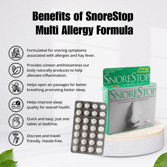 SnoreStop® Multi Allergy Formula - Anti-Snoring Pills