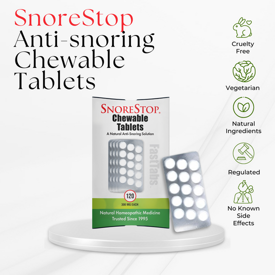 SnoreStop Chewable Tablets Natural Anti- Snoring Tablets